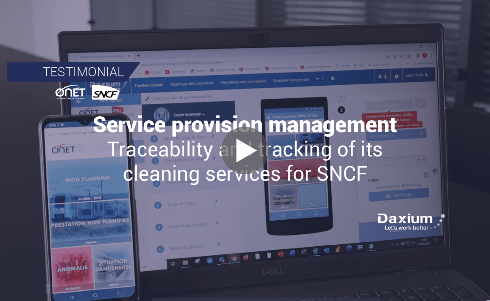 ONET digitalizes the traceability and tracking of its services | Daxium%
